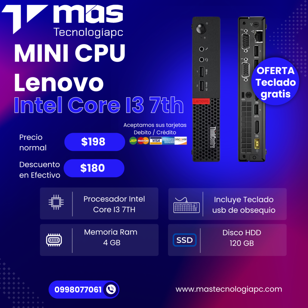 Mini CPU LENOVO M710Mq » Más Tecnología PC